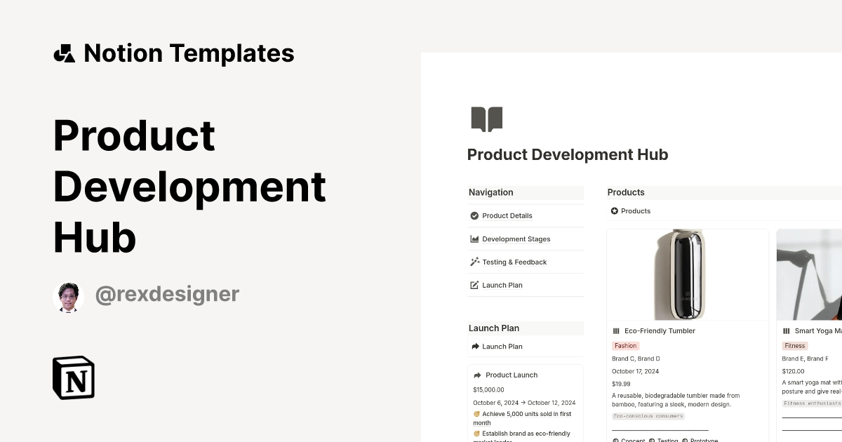 Product Development Hub Template | Notion Marketplace