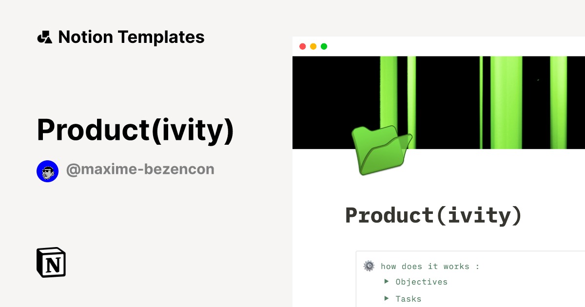 Product(ivity) Template | Notion Marketplace