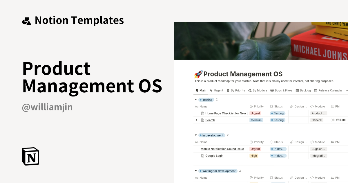 Product Management OS Template | Notion Marketplace