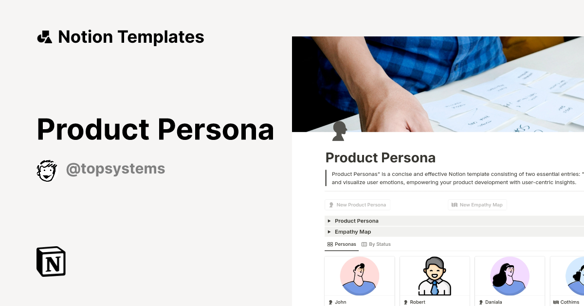 Product Persona Template by TopSystems.io | Notion Marketplace