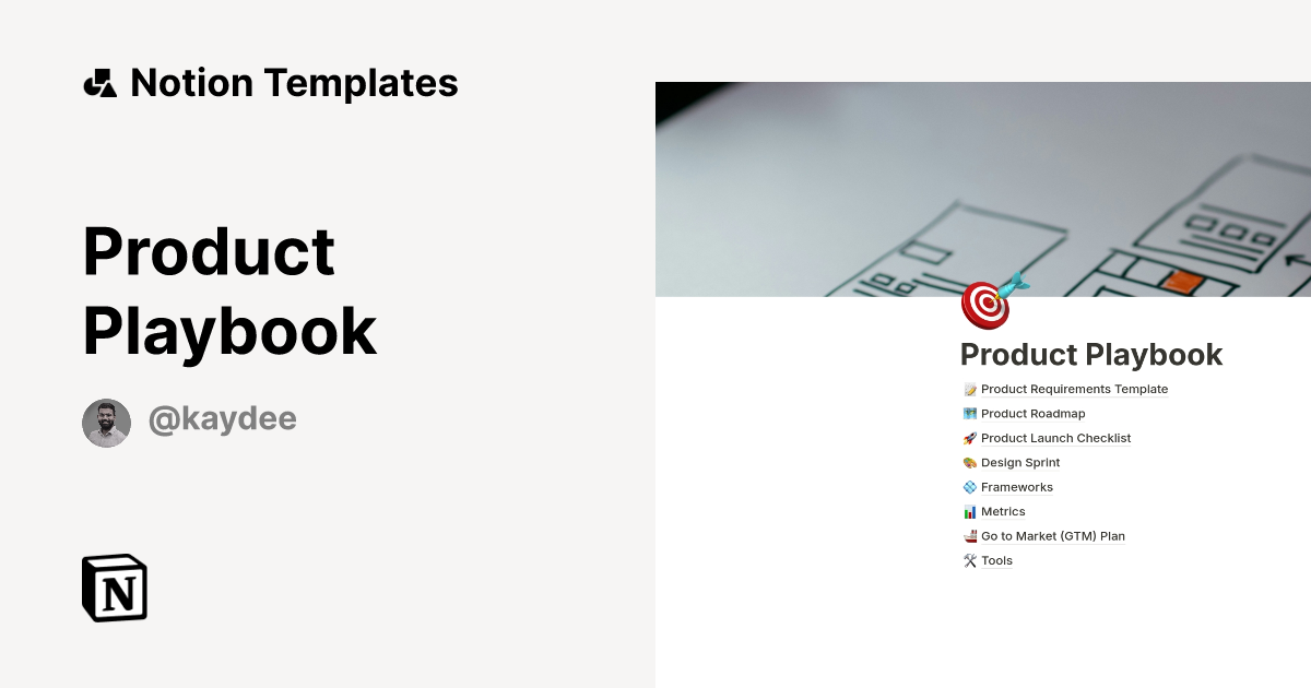 Product Playbook Template by Kalidass | Notion Marketplace