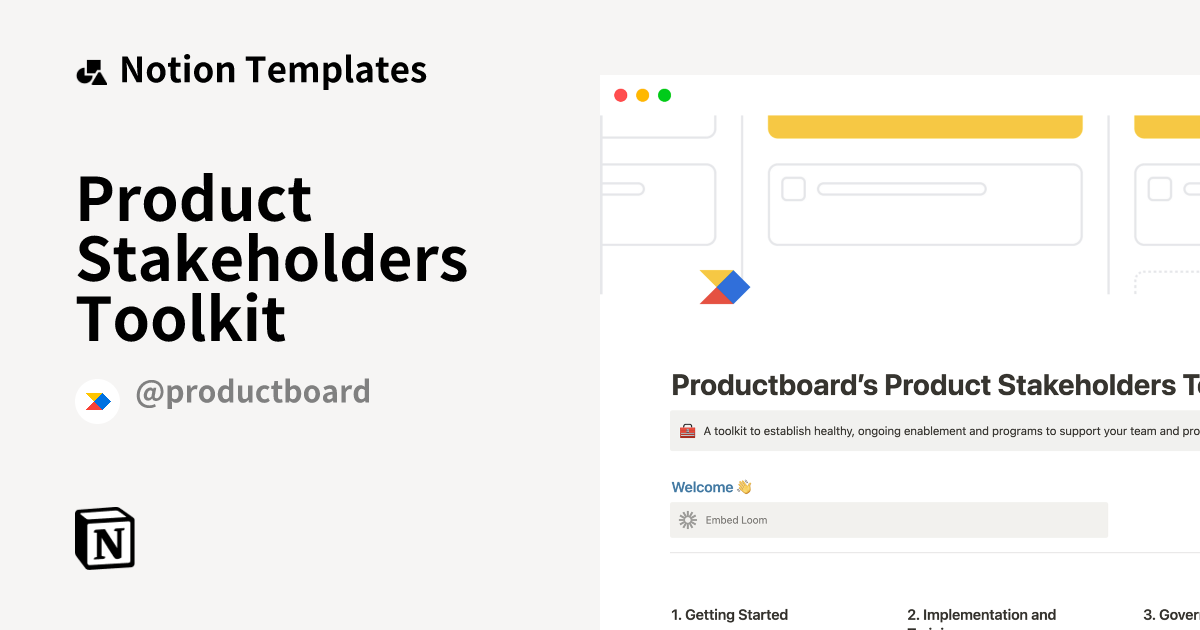 Product Stakeholders Toolkit Template | Notion Marketplace