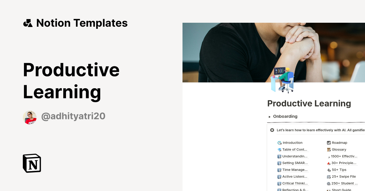 Productive Learning Template | Notion Marketplace