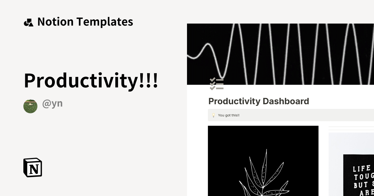 Productivity!!! Template | Notion Marketplace Productivity!!! Template | Notion Marketplace