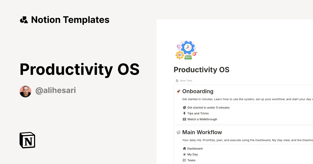Productivity OS Template | Notion Marketplace