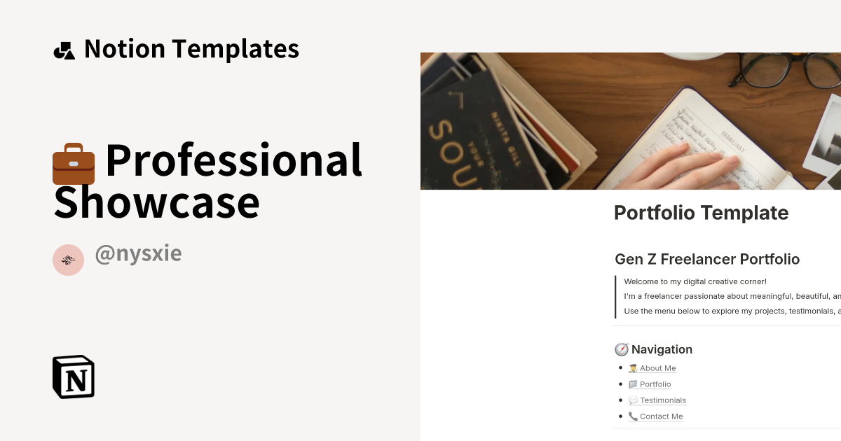 💼 Professional Showcase Template | Notion Marketplace
