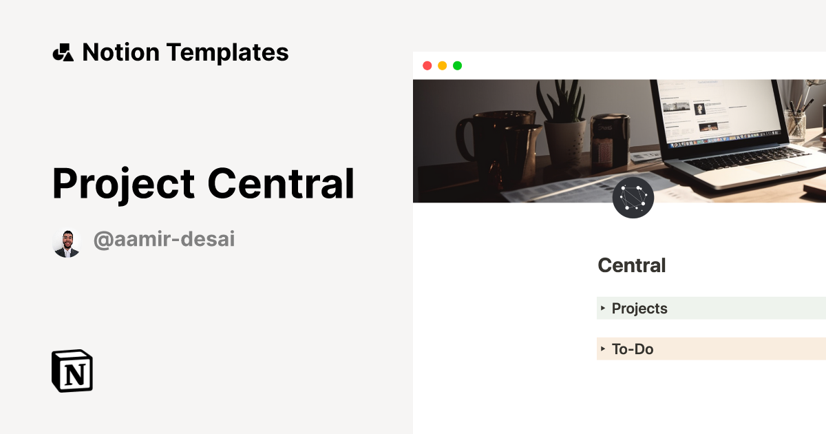 Project Central Template | Notion Marketplace