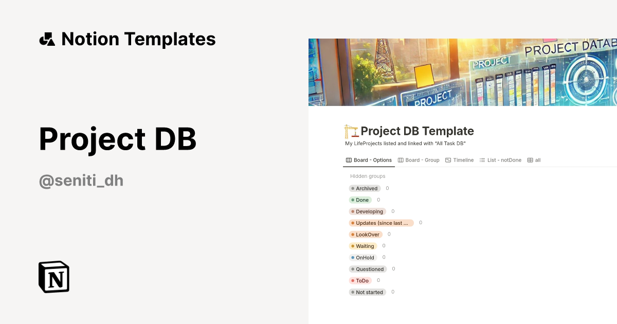 Project DB Template | Notion Marketplace