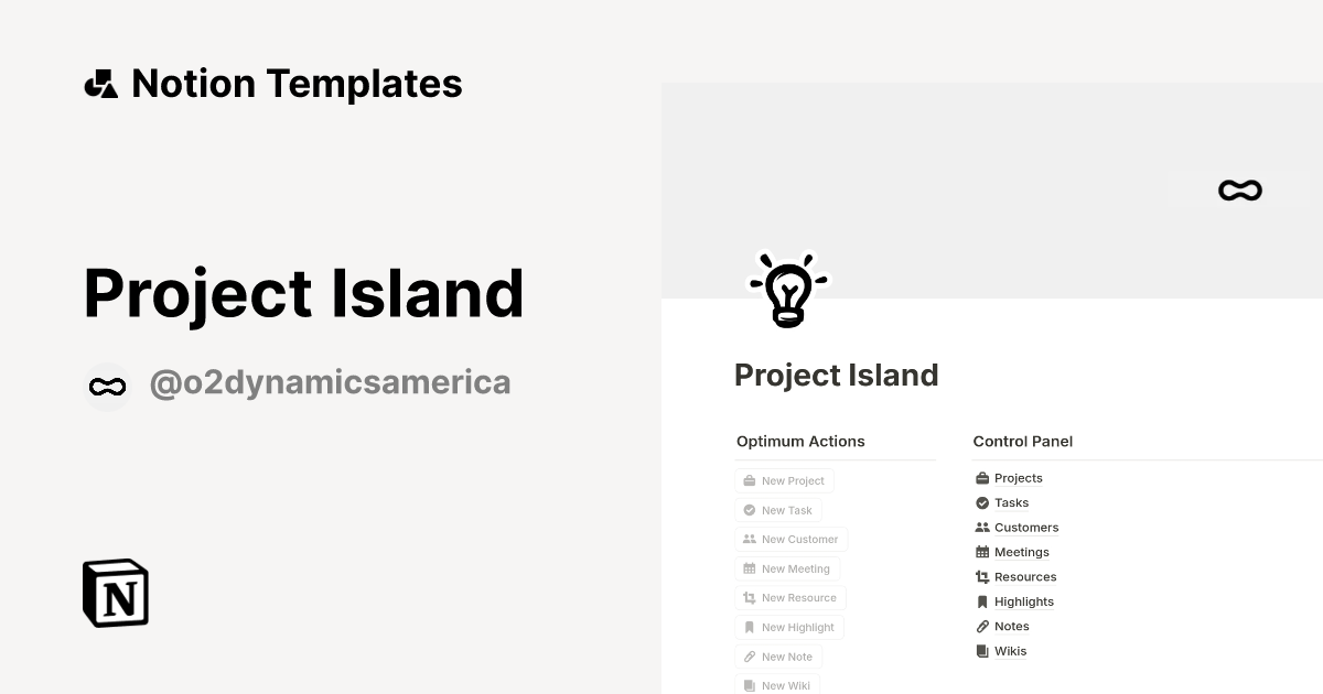 Project Island Template | Notion Marketplace