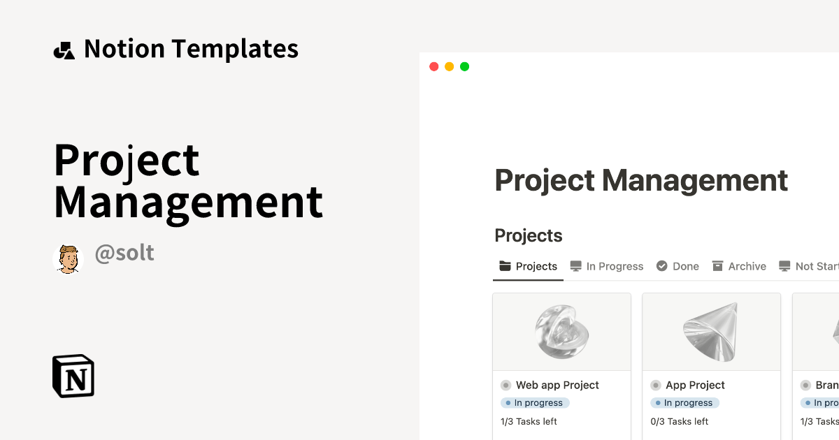 Project Management Template | Notion Marketplace