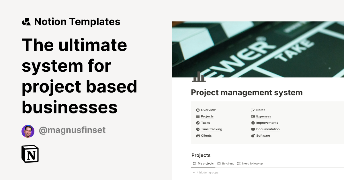 The ultimate system for project based businesses Template by Magnus ...