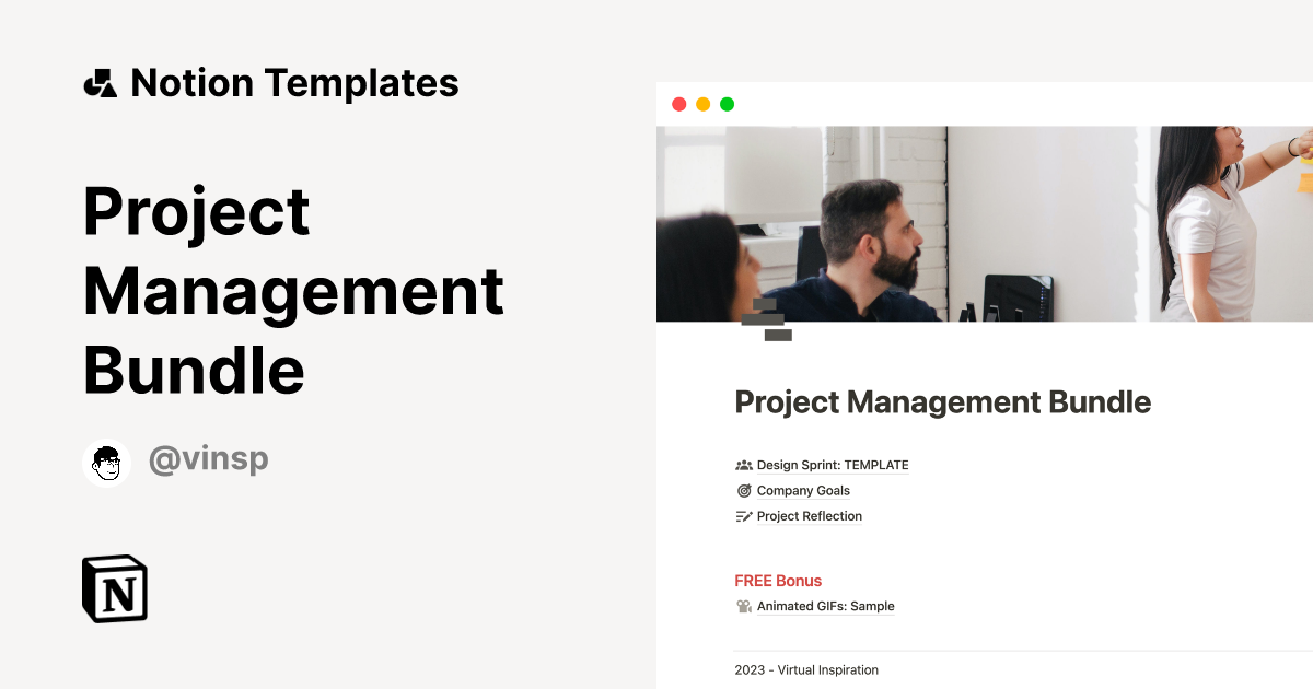 Project Management Bundle Template | Notion Marketplace