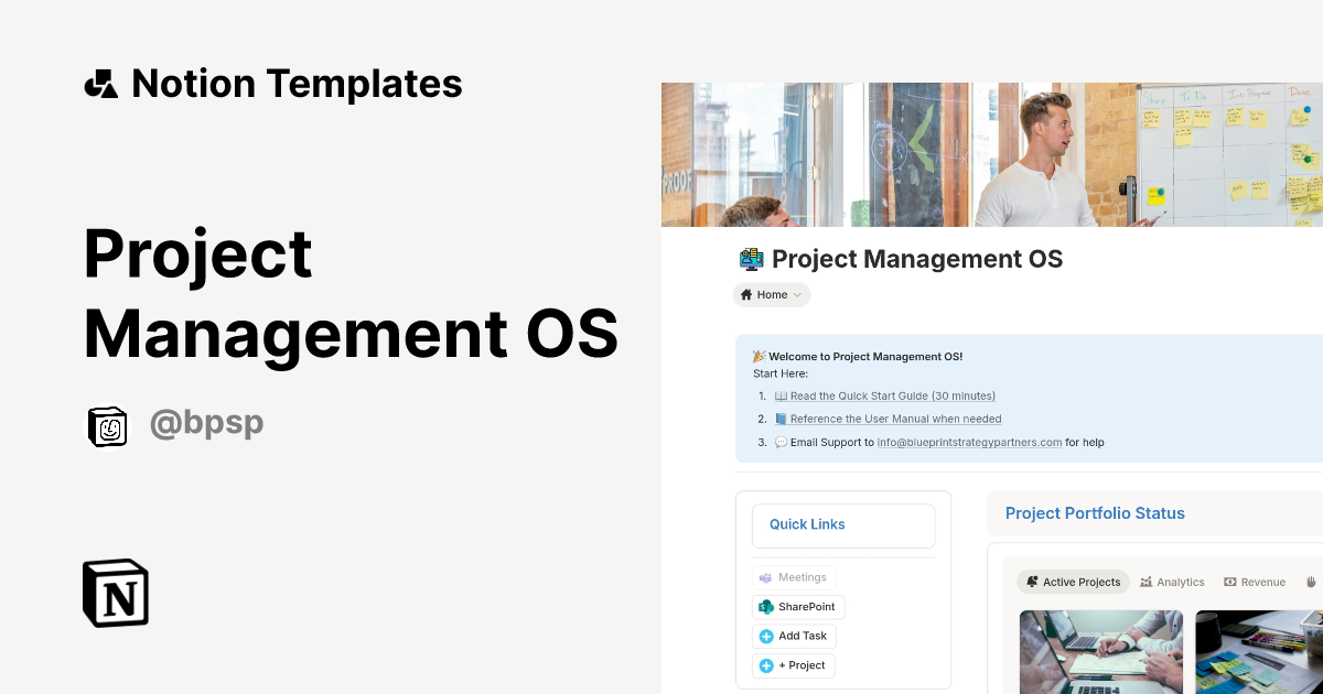 Project Management OS Template | Notion Marketplace