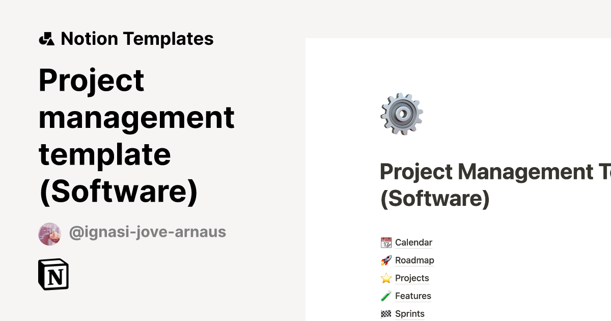 Project management template (Software) Template by Ignasi Jové Arnaus ...