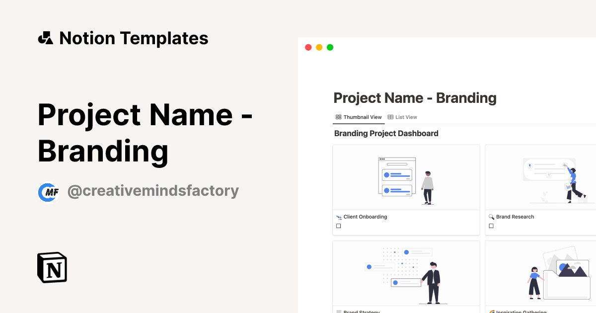 Project Name - Branding Template | Notion Marketplace