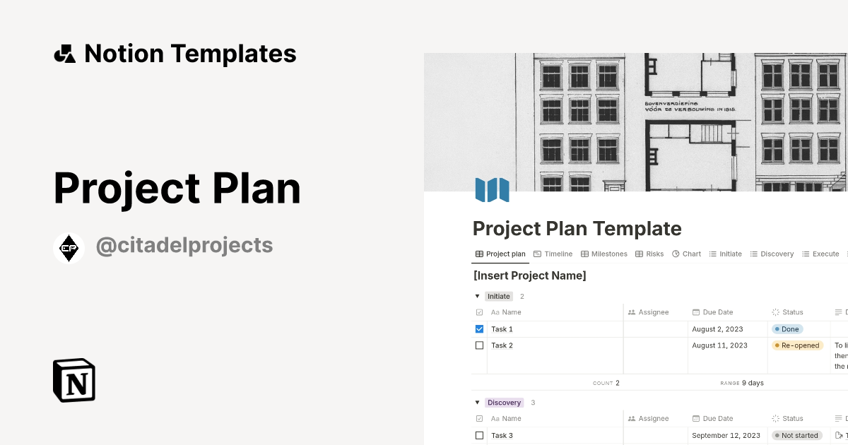 Project Plan Template | Notion Marketplace