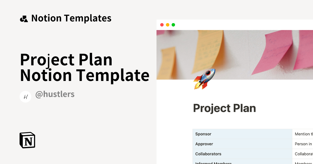 Project Plan Notion Template Template | Notion Marketplace