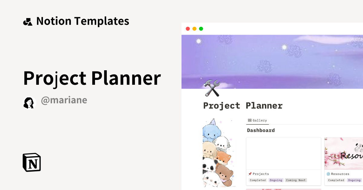 Project Planner Template | Notion Marketplace