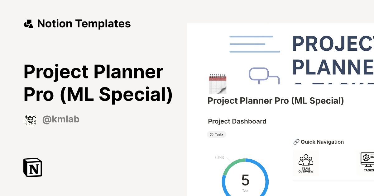 Project Planner Pro (ML Special) Template | Notion Marketplace