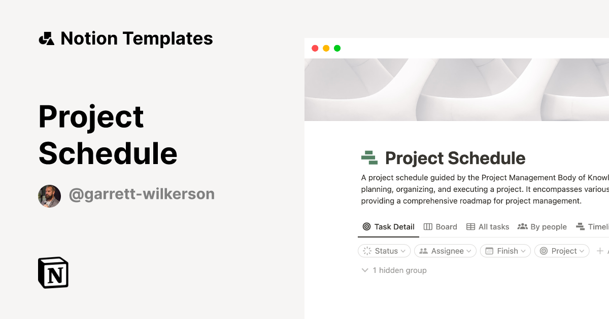 Project Schedule Template | Notion Marketplace