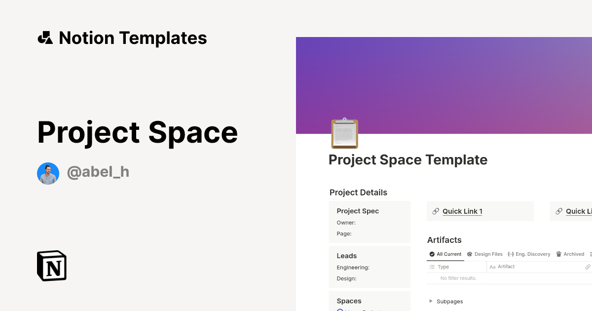 Project Space Template | Notion Marketplace