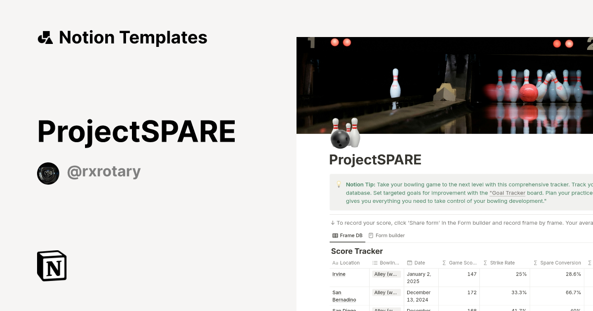 ProjectSPARE Template | Notion Marketplace
