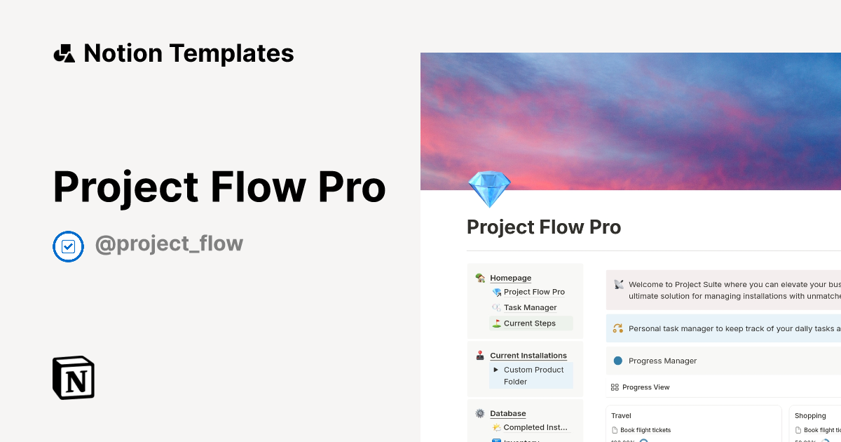 Project Flow Pro Template Notion Marketplace