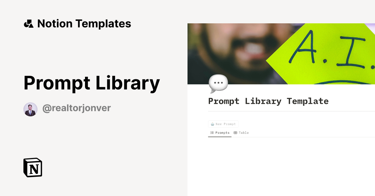 Prompt Library Template | Notion Marketplace