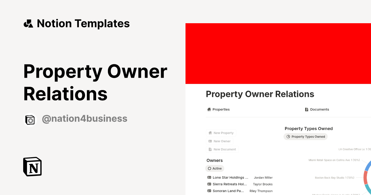 Property Owner Relations Template by Nation4Business | Notion Marketplace