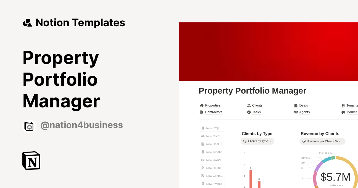 Property Portfolio Manager Template | Notion Marketplace