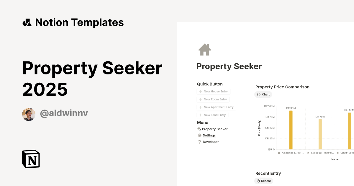 Property Seeker 2025 Template by Aldwin Nou | Notion Marketplace