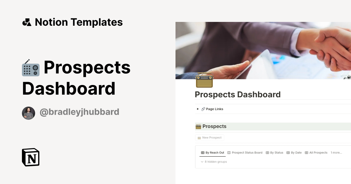 📻 Prospects Dashboard Template | Notion Marketplace