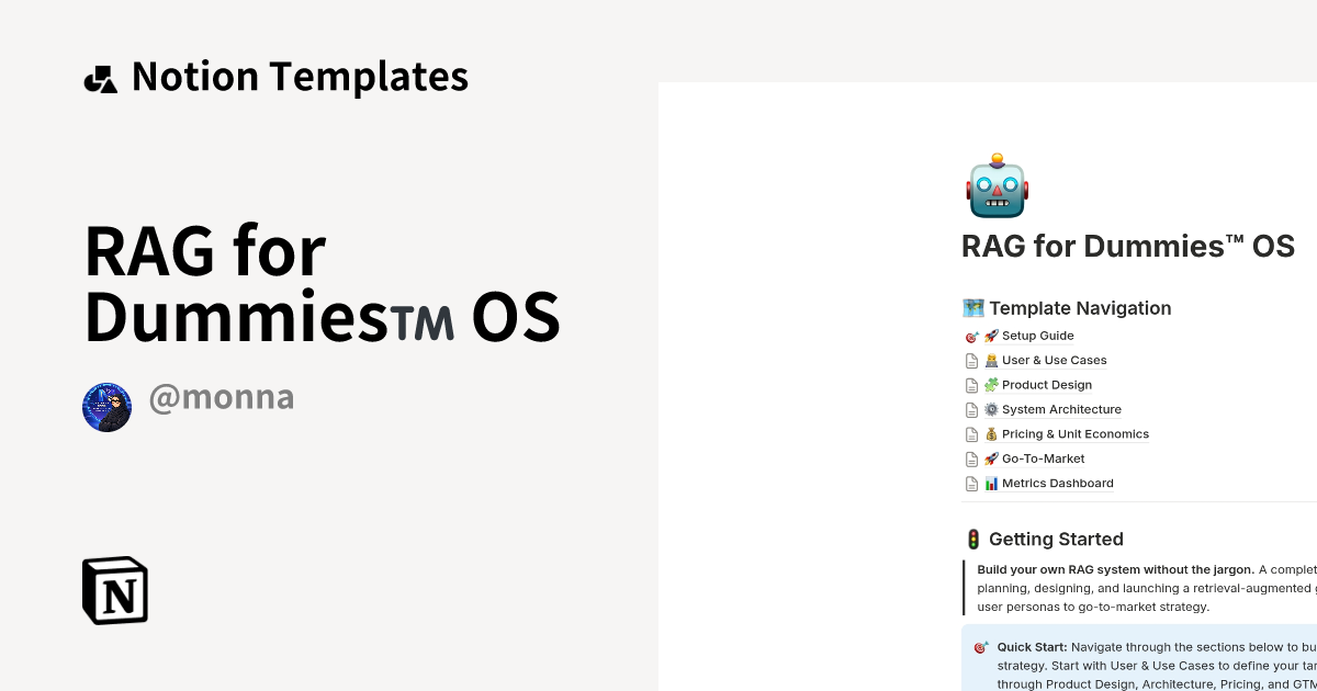 RAG for Dummies™ OS Template | Notion Marketplace
