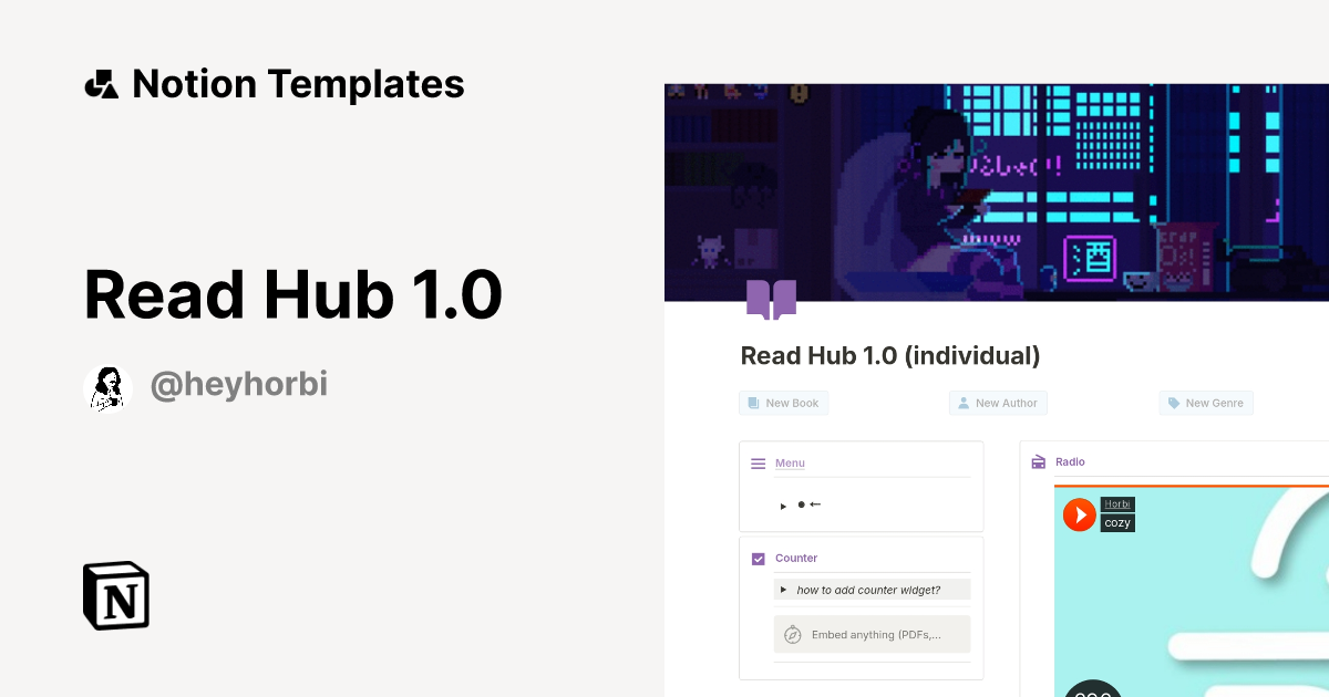 Read Hub 1.0 Template by Horbi | Notion Marketplace