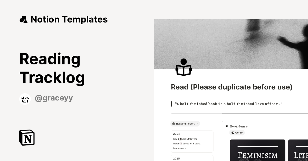 Reading Tracklog Template | Notion Marketplace