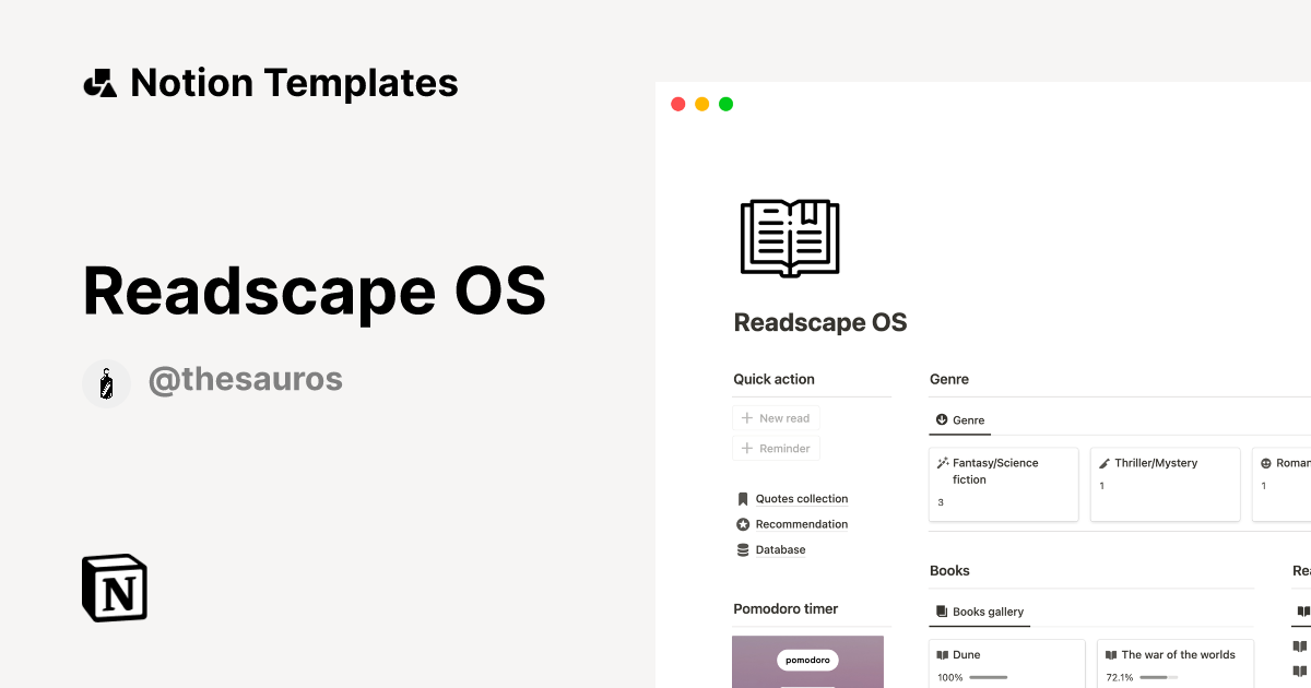 Readscape OS Template | Notion Marketplace