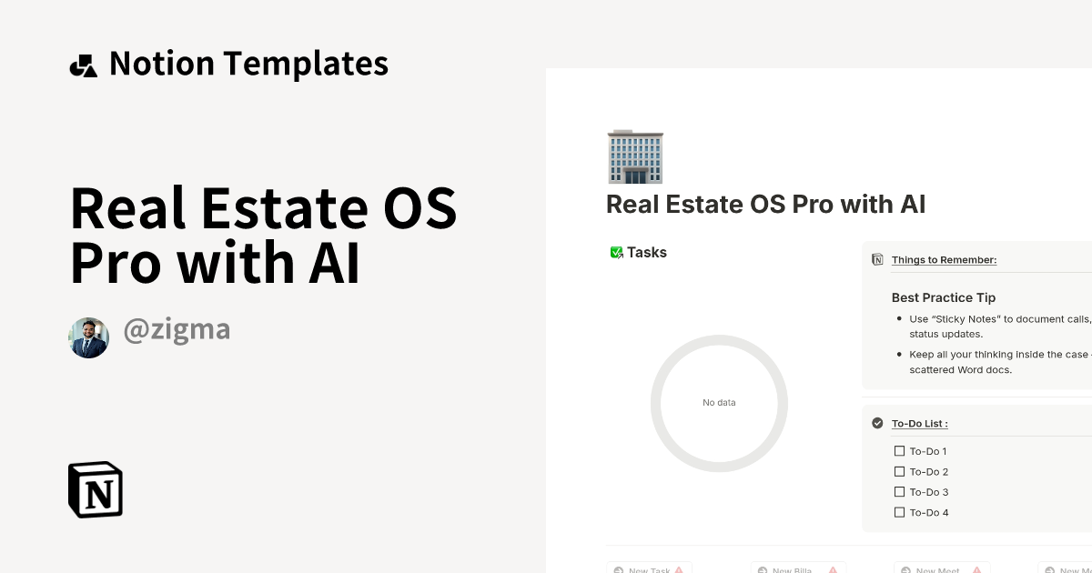 Real Estate OS Pro with AI Template | Notion Marketplace