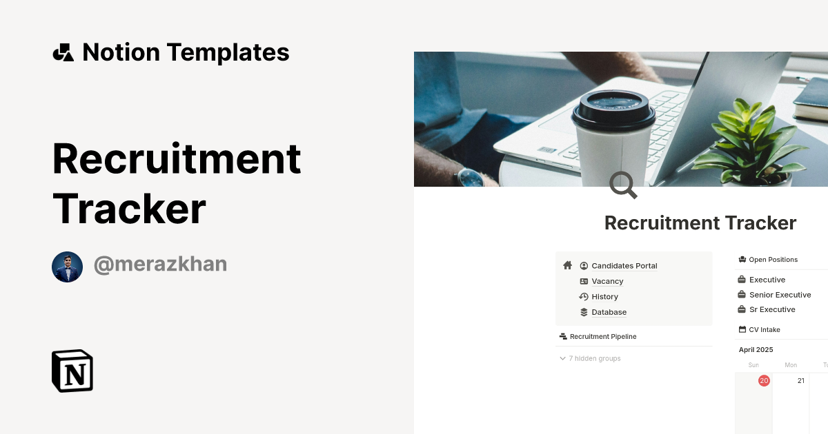 Recruitment Tracker Template | Notion Marketplace