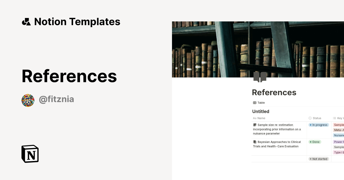 References Template by Niamh | Notion Marketplace