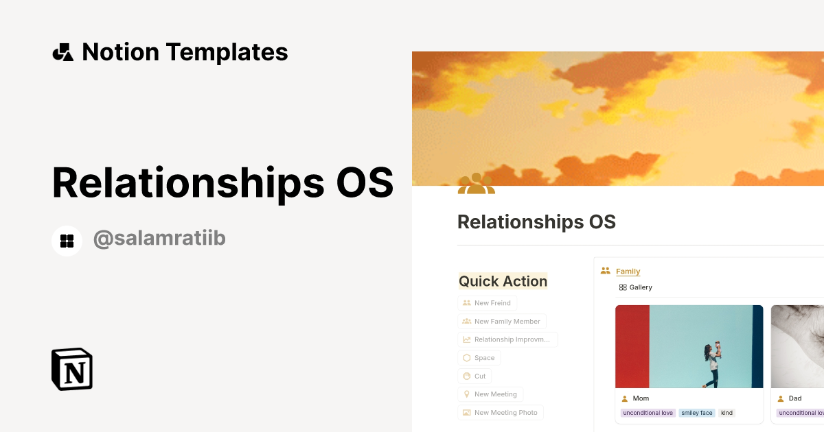 Relationships OS Template | Notion Marketplace