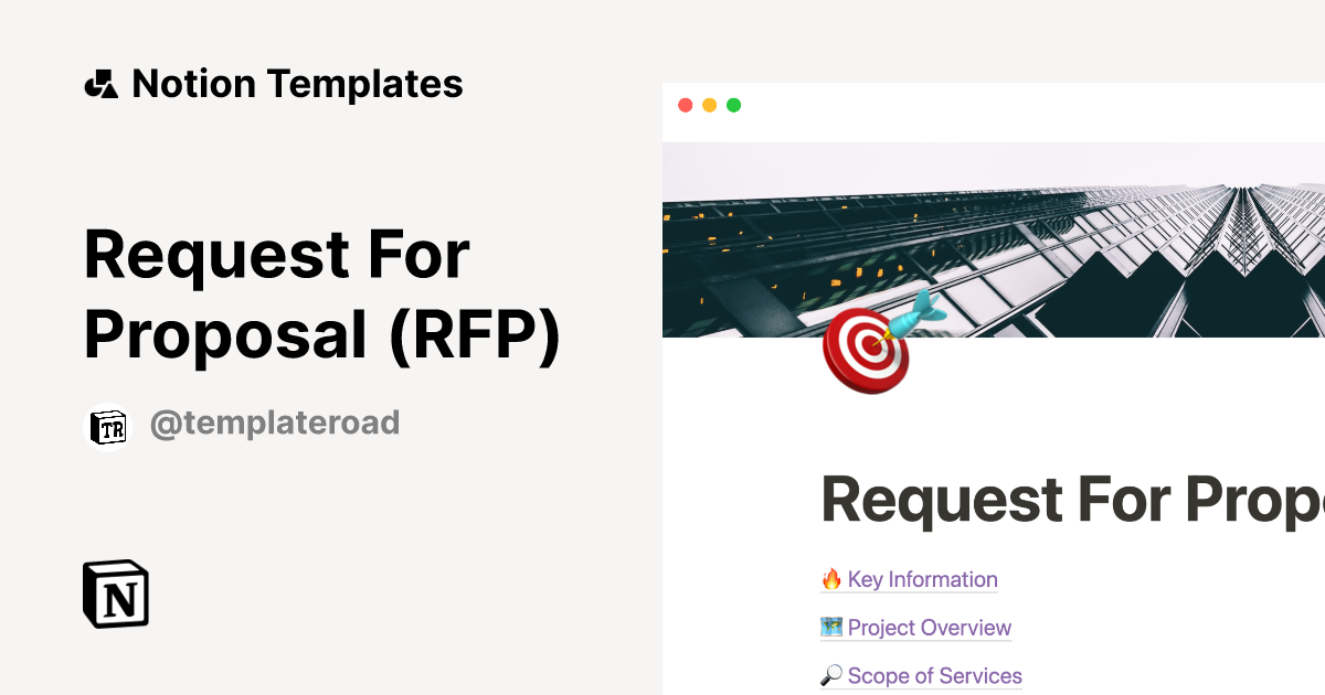 Request For Proposal (RFP) Template | Notion Marketplace