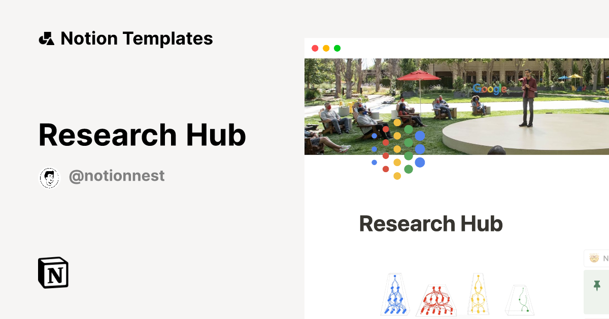 Research Hub Template by Notion Nest | Notion Marketplace