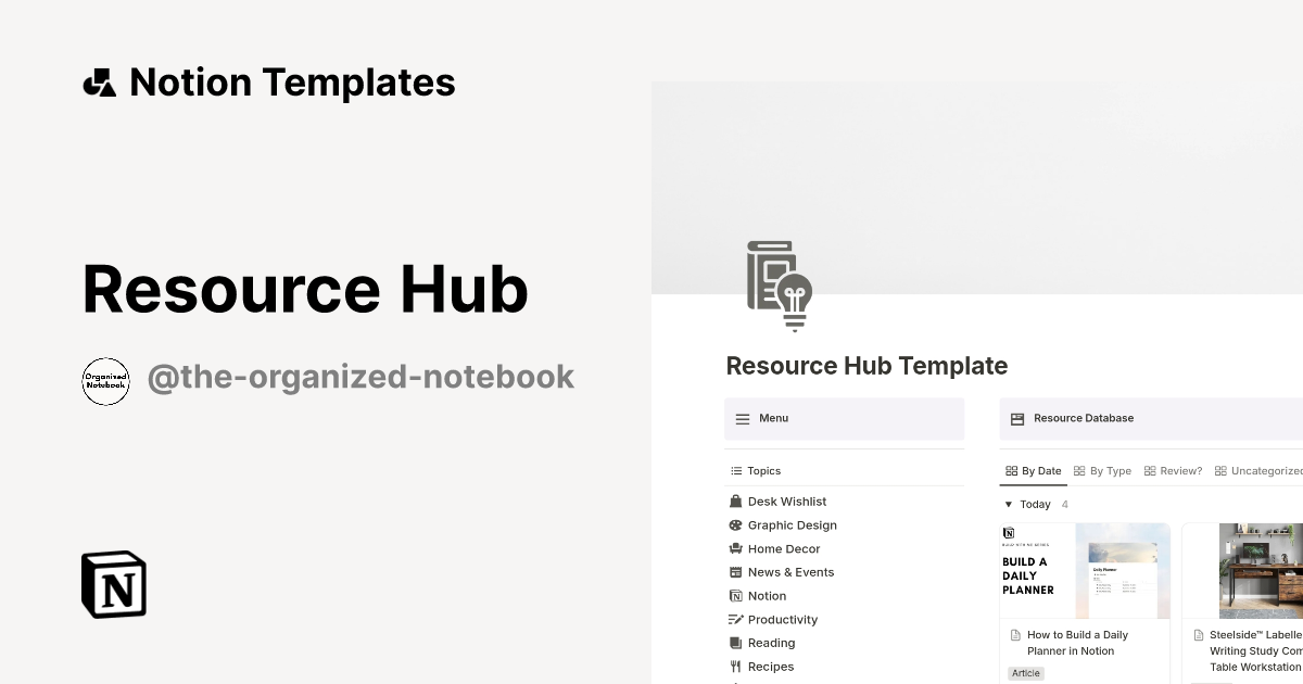 Resource Hub Template | Notion Marketplace