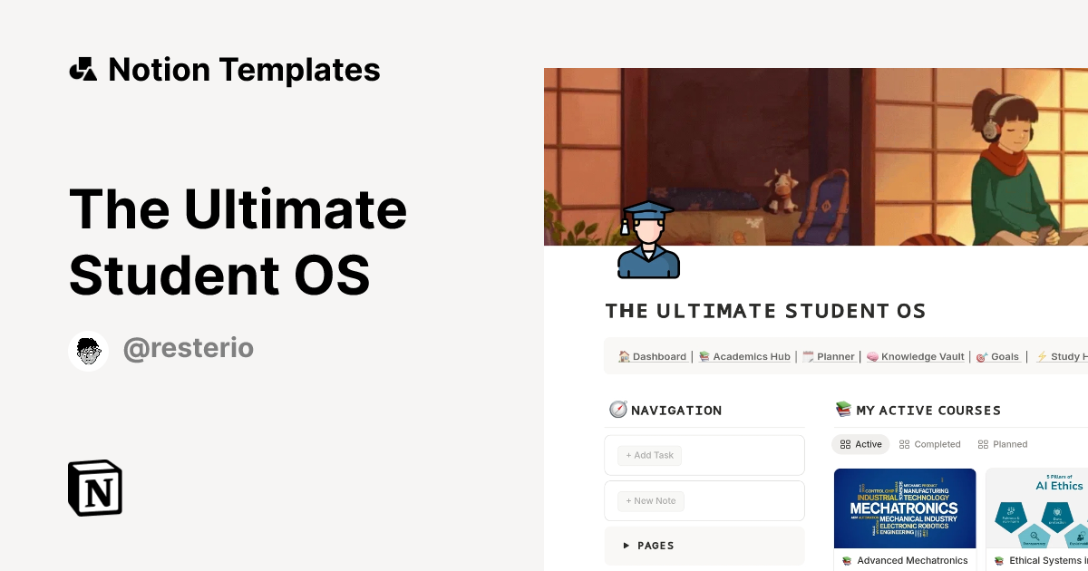 The Ultimate Student OS Template | Notion Marketplace