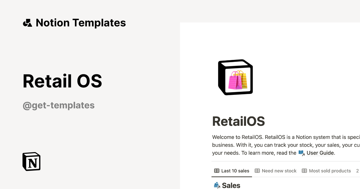Retail OS Template | Notion Marketplace