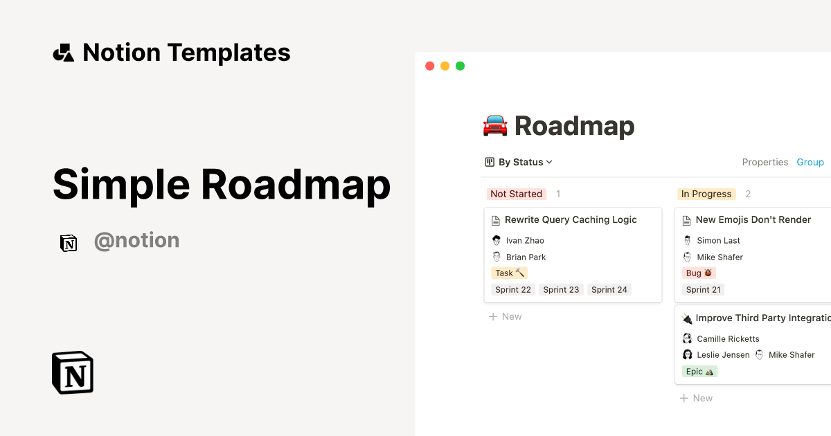 Simple Roadmap 2025 Template | Notion Marketplace