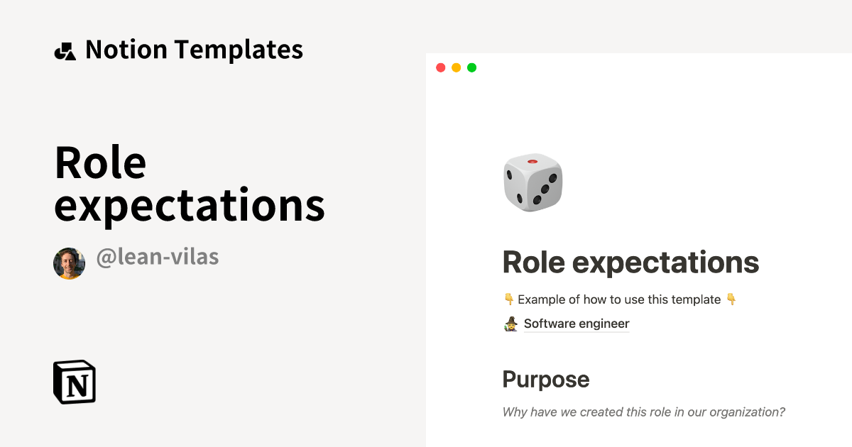 Role expectations Template | Notion Marketplace