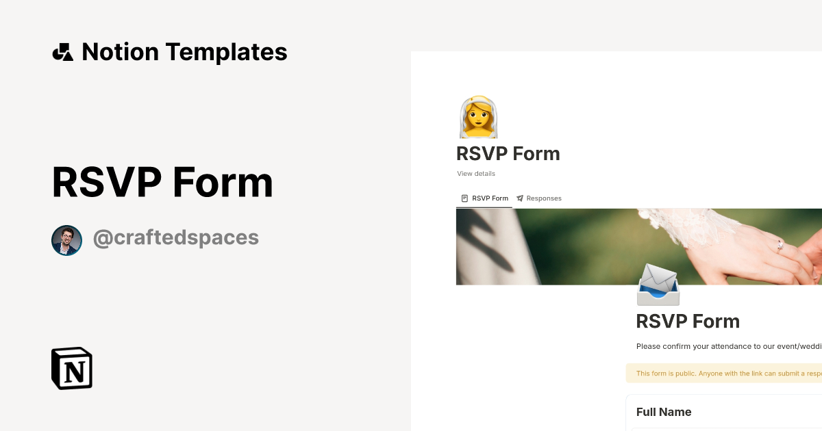 RSVP Form Template | Notion Marketplace