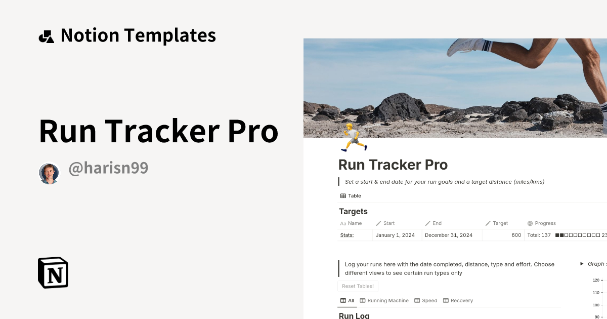 Run Tracker Pro Template | Notion Marketplace