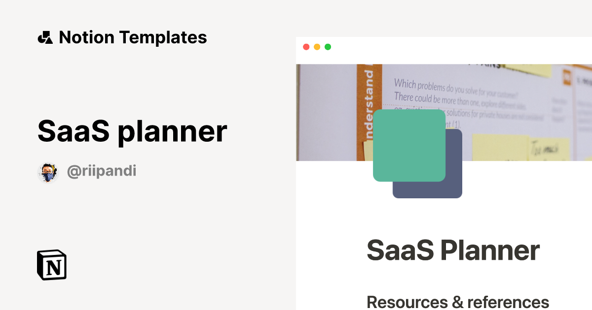 SaaS planner Template | Notion Marketplace